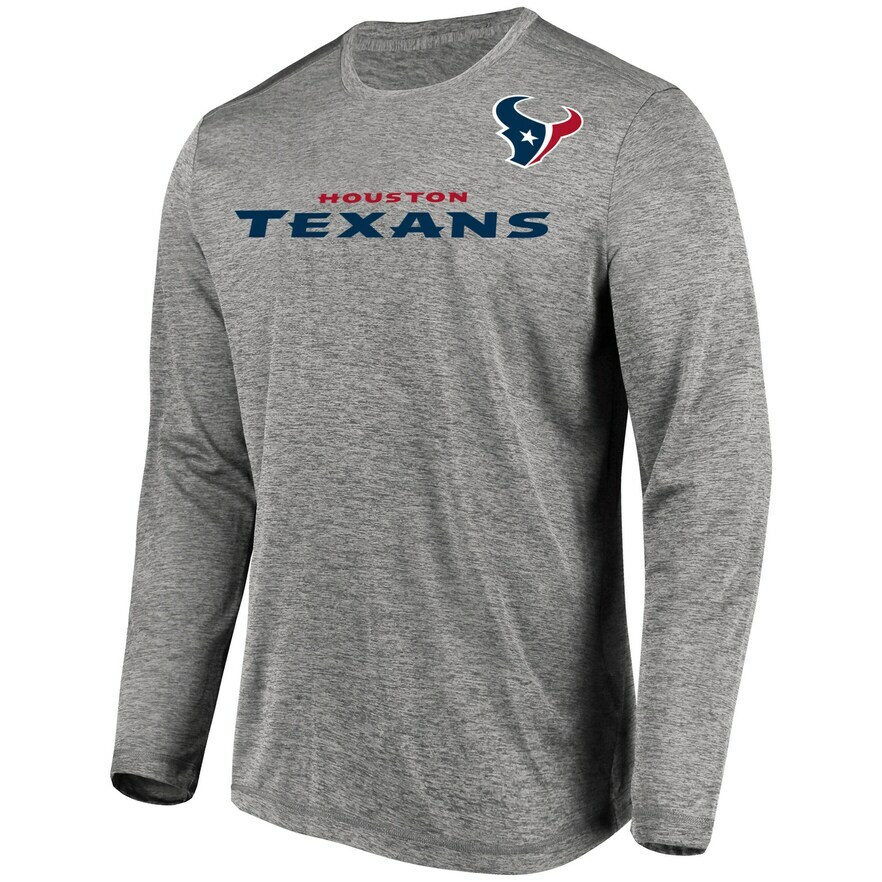 Houston Texans NFL Men's Cool Base Gray Majestic LS Touchback Tee, Size ...