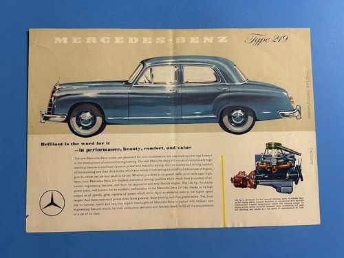 Original 1958 Mercedes-Benz Type 219 Studebaker-Packard Corp Sale ...