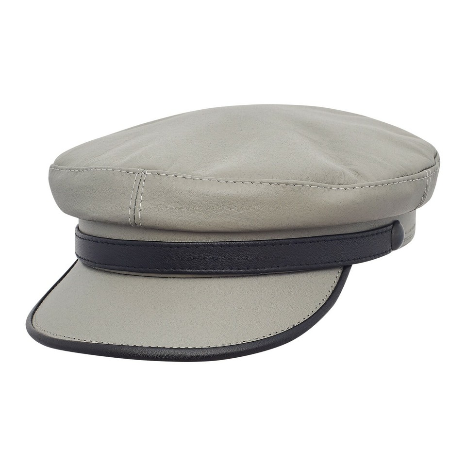 Sterkowski TRAWLER Leather Sailor Cap Breton Fiddler Mariner Greek | eBay