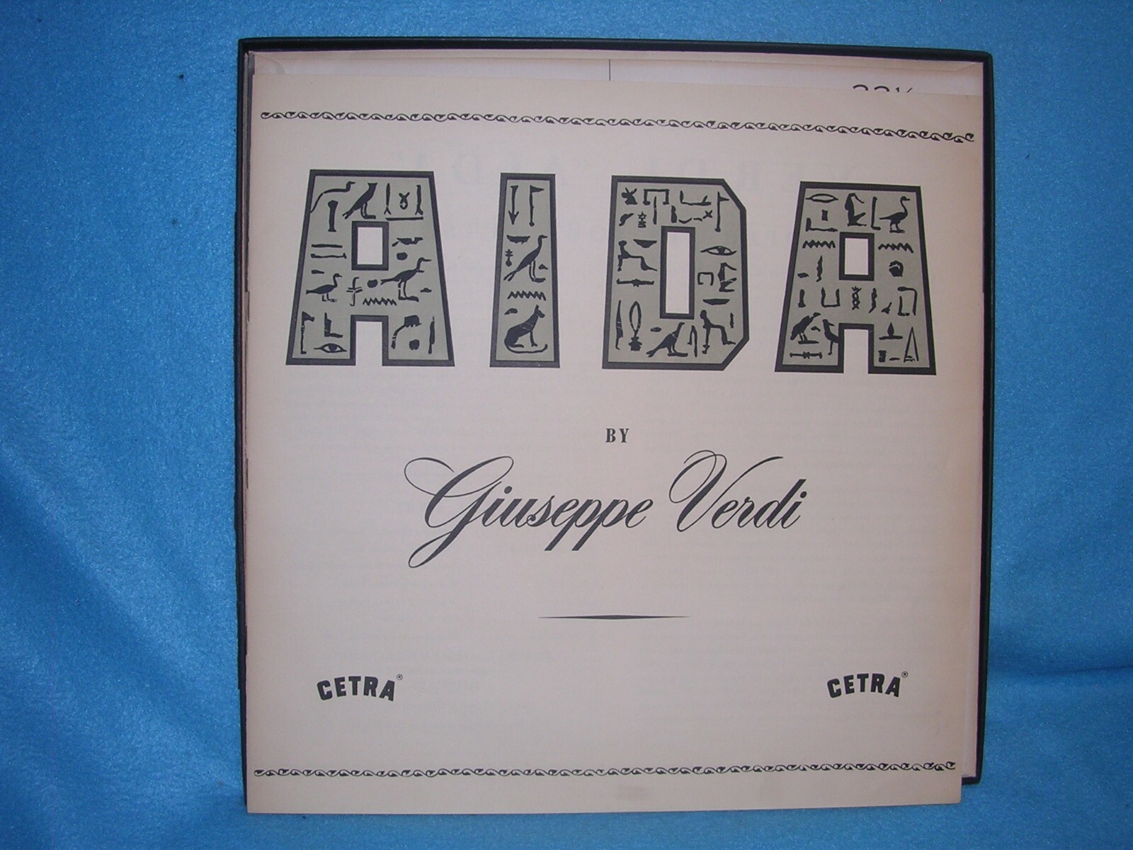 Aida Opera in Four Acts by Giuseppe Verdi, Cetra C-1228, 3 Record Set ...