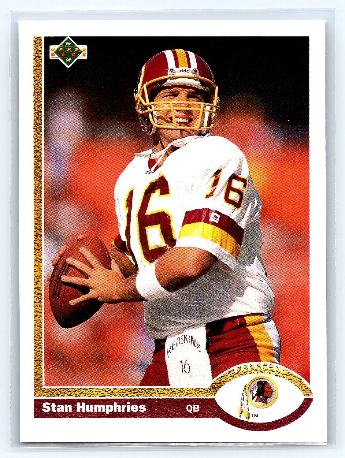 1991 Upper Deck #665 Stan Humphries Football Washington Redskins | eBay