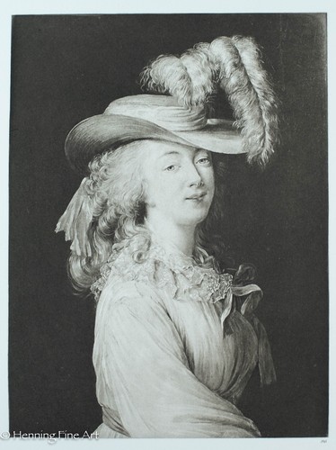 Antique Elisabeth Vigee Lebrun Photogravure Engraving Portrait Madame ...