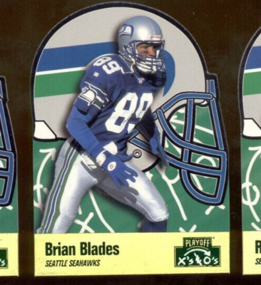 1996 Playoff Prime X's and O's BRIAN BLADES Seattle Seahawks Die Cut ...
