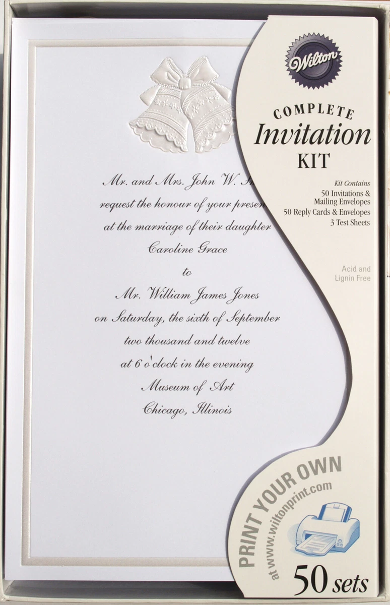 Print Wilton Invitations Kits