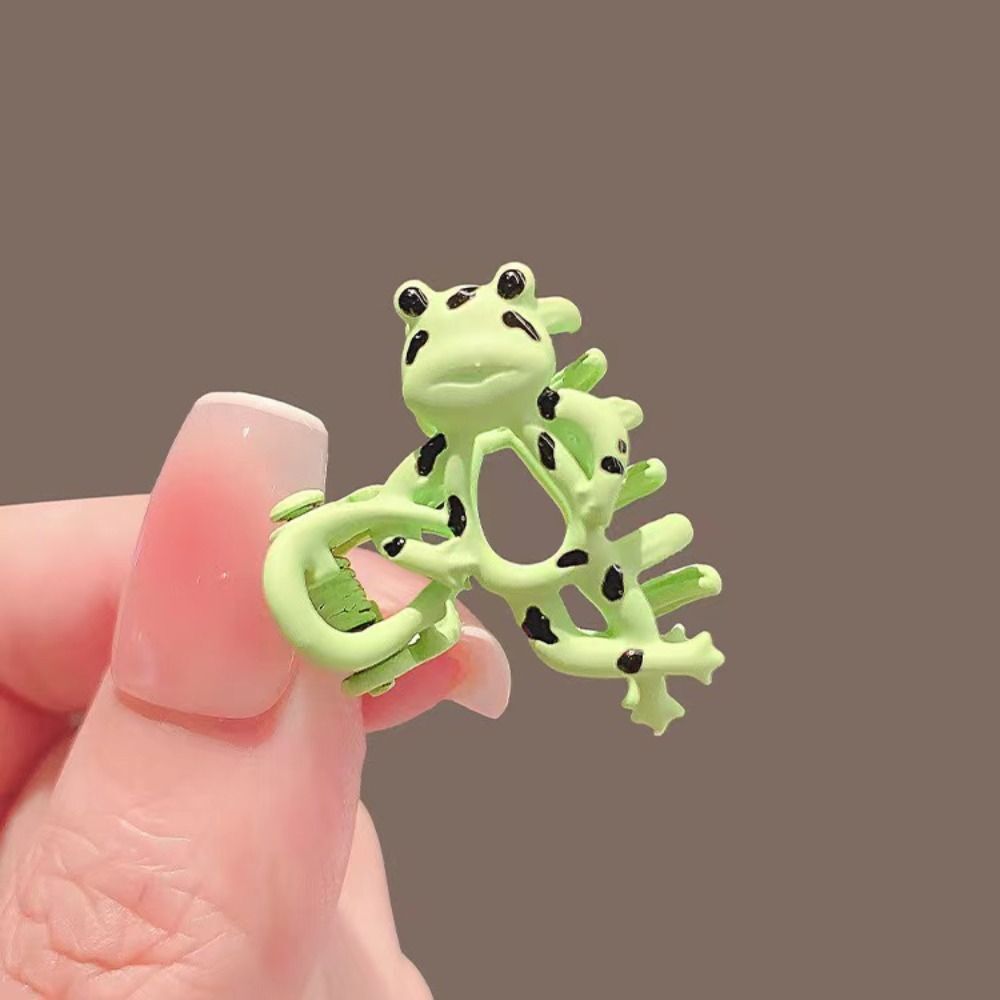 Alloy Frog Claw Clips Animal Metal Hair Clip Green Frog Hair claw Lady ...