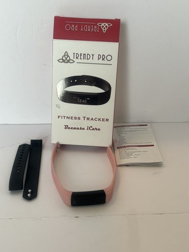 Trendy Pro Fitness Tracker Black And Pink Bands Included Charger ...