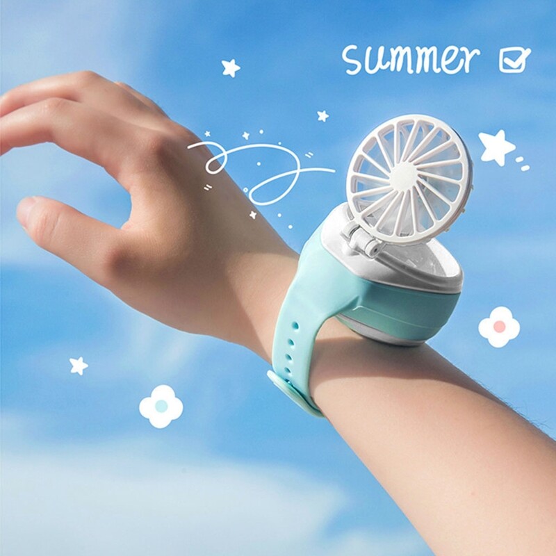 Portable Mechanical Watch Fan Handheld Ultra-Quiet Third Gear | eBay