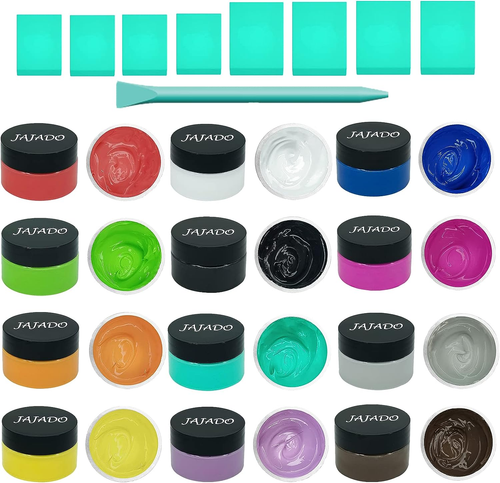 12 Jars Chalk Paste Paint Set, 9 Pcs Set Chalk Paste Mini Squeegees and ...