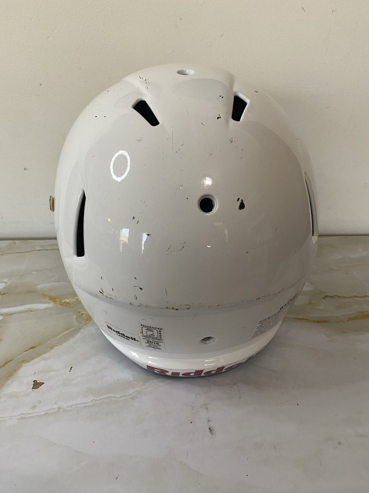 Riddell Revo Speed/victor Football Helmet White/blac Mask Youth Large ...
