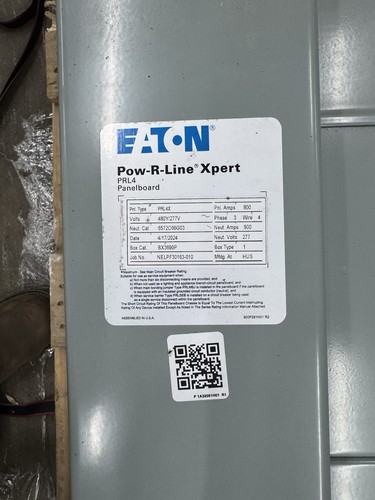 NEW SURPLUS EATON 800A MAIN BREAKER PRL4 PANEL BOARD 480/277V 3PH 4W 36 ...