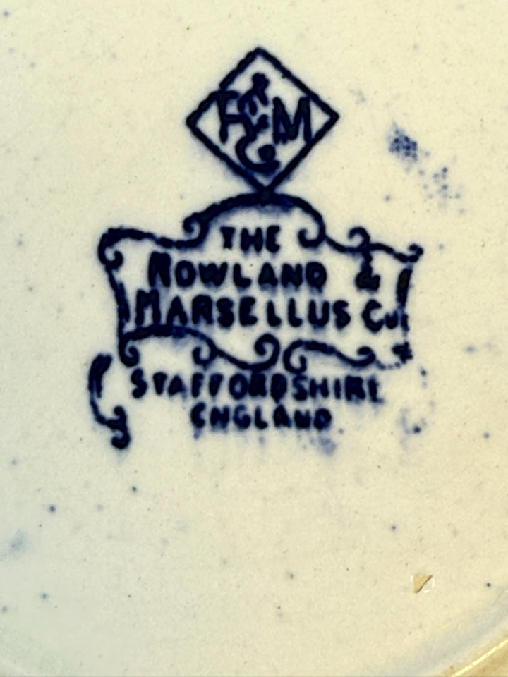 Rowland & Marsellus Blue Transferware Plate Staffordshire 5.5 Inch | eBay