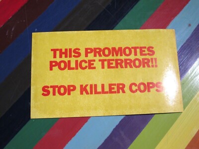 vtg political protest Stop Killer Cops sticker | eBay
