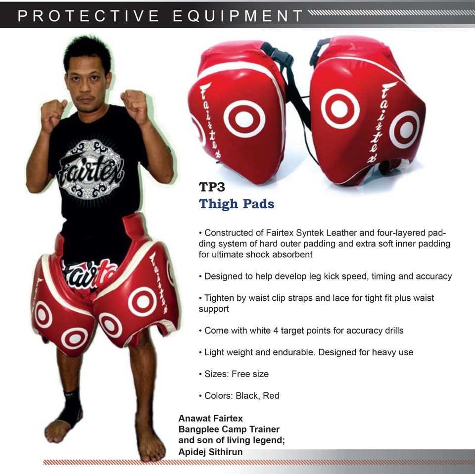 GENUINE Fairtex Thigh Pads BEST MMA EQUIPMENT TP3 for 1 Pair | eBay