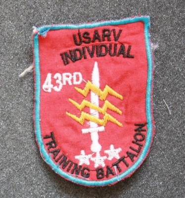 VIETNAM WAR PATCH USARV 43rd INDIVIDUAL TRAINING BATTALION | eBay