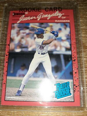 1990 Donruss Juan Gonzalez #33 Reverse Negative Error ROOKIE CARD | eBay