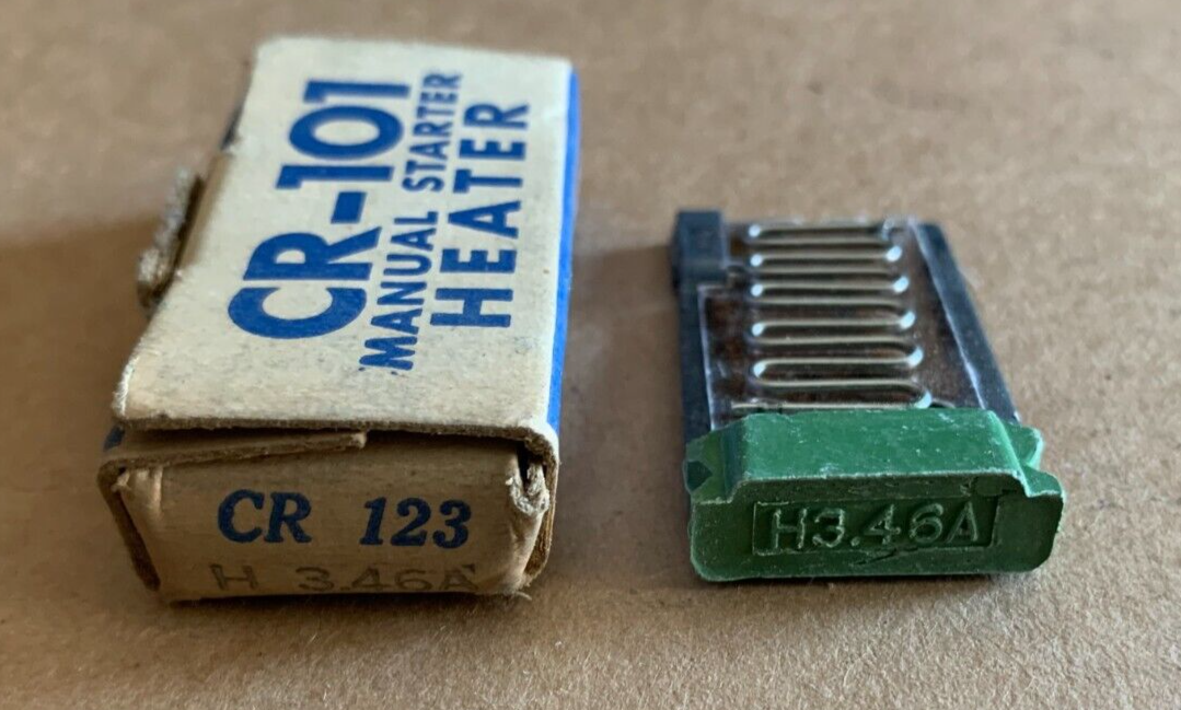 GE+Overload+Relay+Heater+Element+Cr123+H3.46a+H346A for sale online | eBay