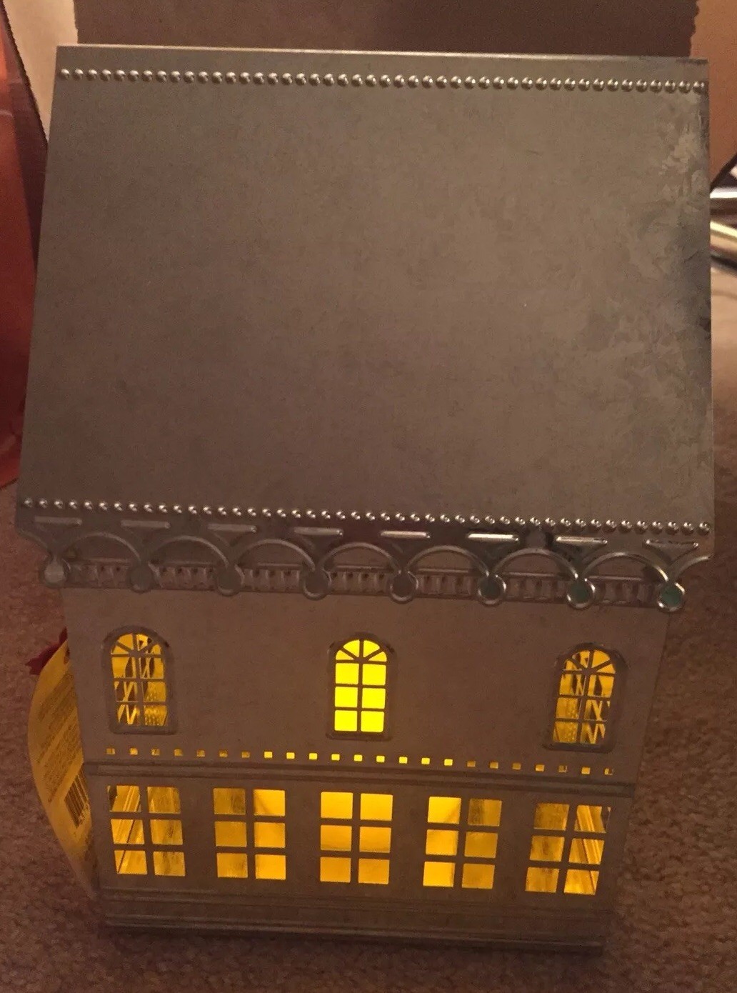 Hallmark Metal Light Up Holiday House Flameless Candle Christmas Decor ...