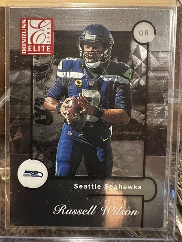 Russell Wilson "2001 Throwback" Insert 2021 Panini Donruss Elite ...