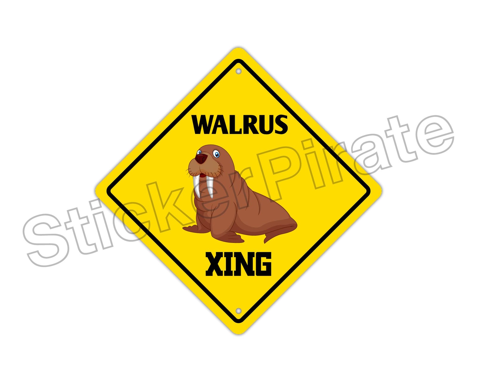 *Aluminum* Walrus Crossing Funny Metal Novelty Sign 12"x12" | eBay