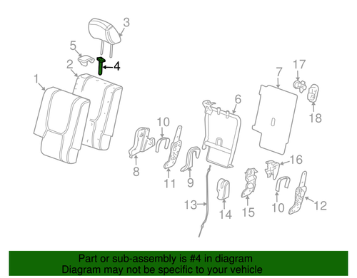 Genuine GM Gray Head Restraint Guide 15277012 | eBay