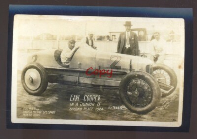 REAL PHOTO INDIANAPOLIS 500 RACE CAR EARL COOPER RACING CARS POSTCARD ...