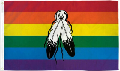 Two Spirit Flag 3x5ft LGBTQIA LGBT Indigenous Queer Native Queer Pride ...