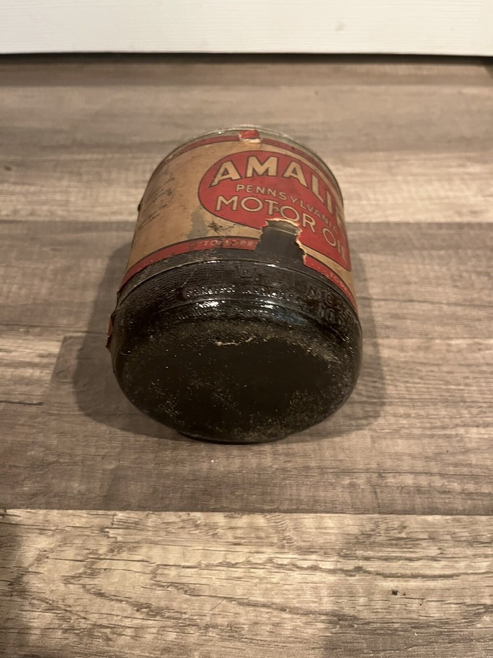 Vintage Amalie Pennsylvania Motor Oil Jar | eBay