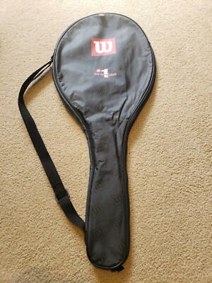Wilson #1 In Tennis Black Glittery Padded Tennis Racket Bag with Strap ...