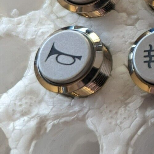 Chrome Horn backlit momentary 12V 3A push button switch 16mm IP65 IK10 ...