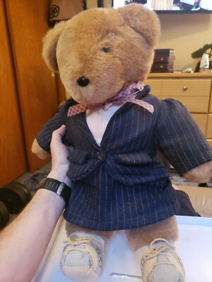 Vintage large V.I.B. (Very Important Bears) flush bear with original ...