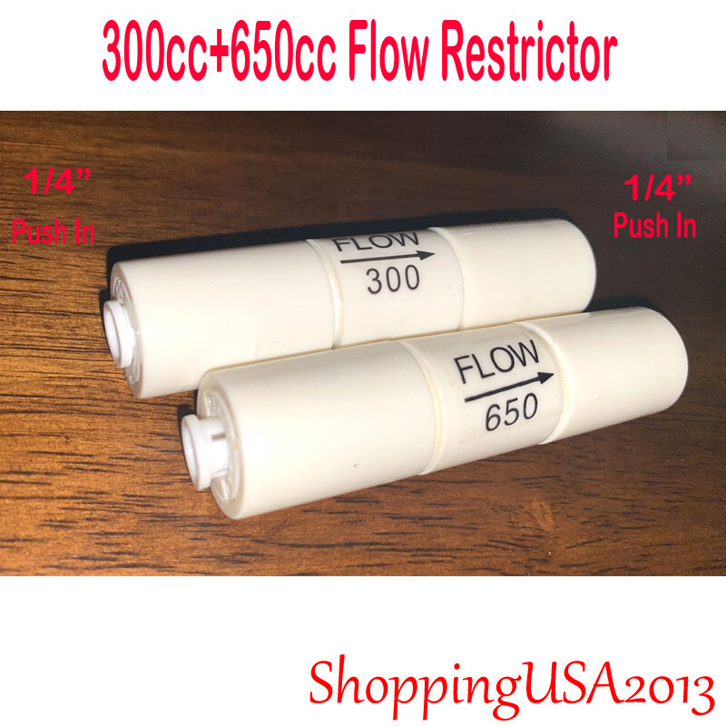 Water Filter Flow Restrictor Connector Quick Connect Push In 1/4" 300 ...