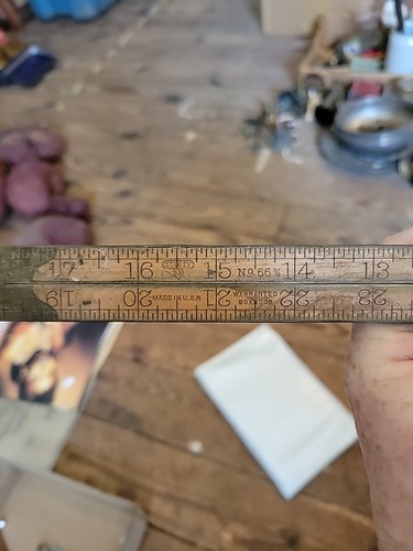 Antique Stanley No. 66 3/4 Folding Rule Ruler Pre-1920 Tool 36 ...