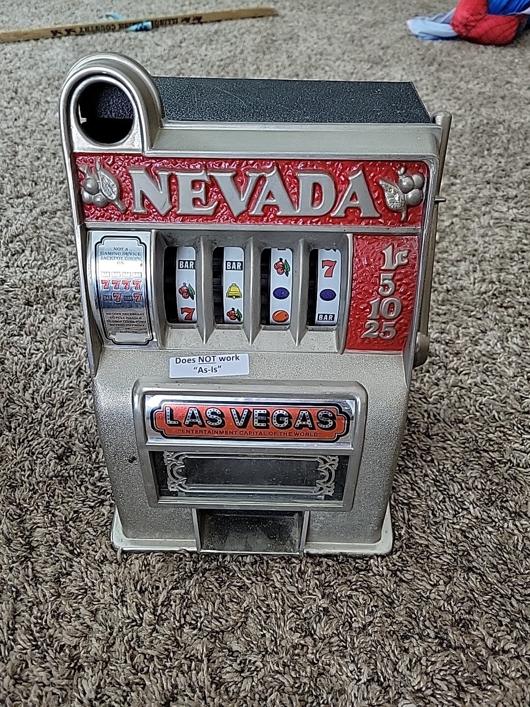 Vtg Mini Table Top Slot Machine/ Bank - Las Vegas Nevada 1980s - Does ...