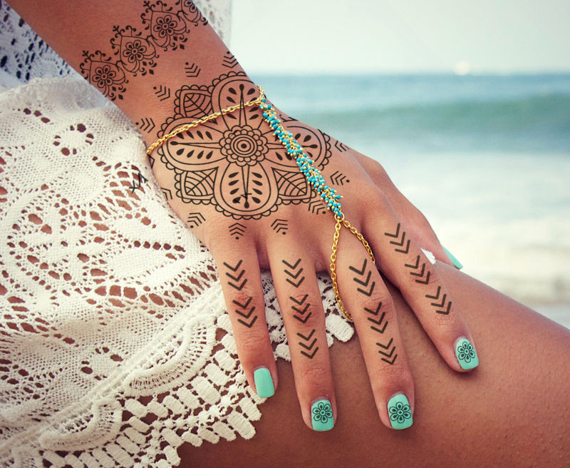 Ebay Black Henna Tattoos Temporary Tattoos Butterfly Flower Wings: