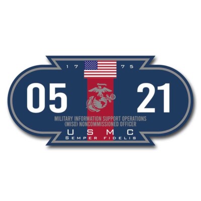 USMC 0521 MOS Decal - Semper Fidelis Decal - Marine Corps Blood Stripe ...