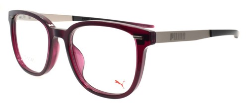 PUMA PU0301O 002 Eyeglasses Frames 52-19-145 Burgundy / Ruthenium | eBay