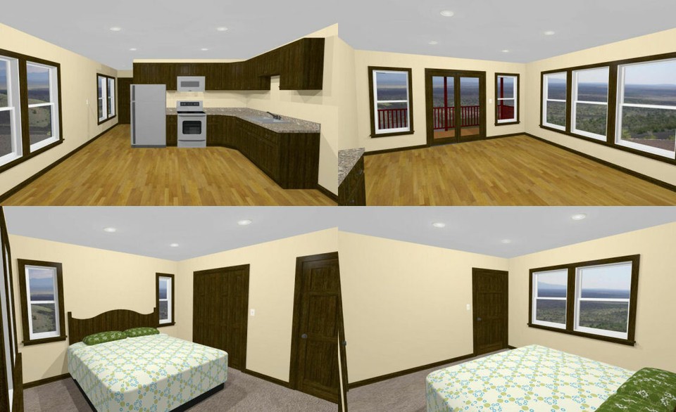 36x42 Apartment with 1-Car 1-RV Garage -- PDF Floor Plan -- 853 sqft ...