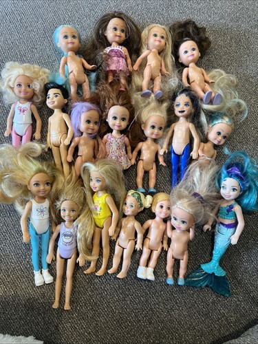 BARBIE Kelly dolls lot 18 Boys Mermaid Plastic Hair | eBay