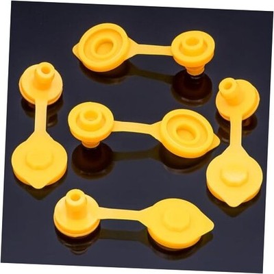 5 PCS Universal Can Vent Cap, Yellow Gas Can Vent 5 x Yellow Spout Caps ...