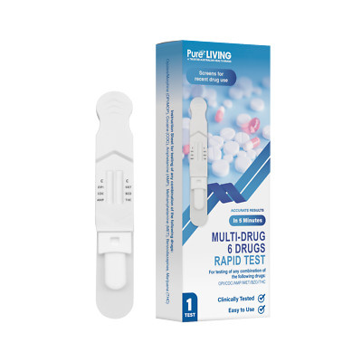 Multi-Drug 6 Drugs Oral Fluid Rapid Test-one test for 6 drugs | eBay ...