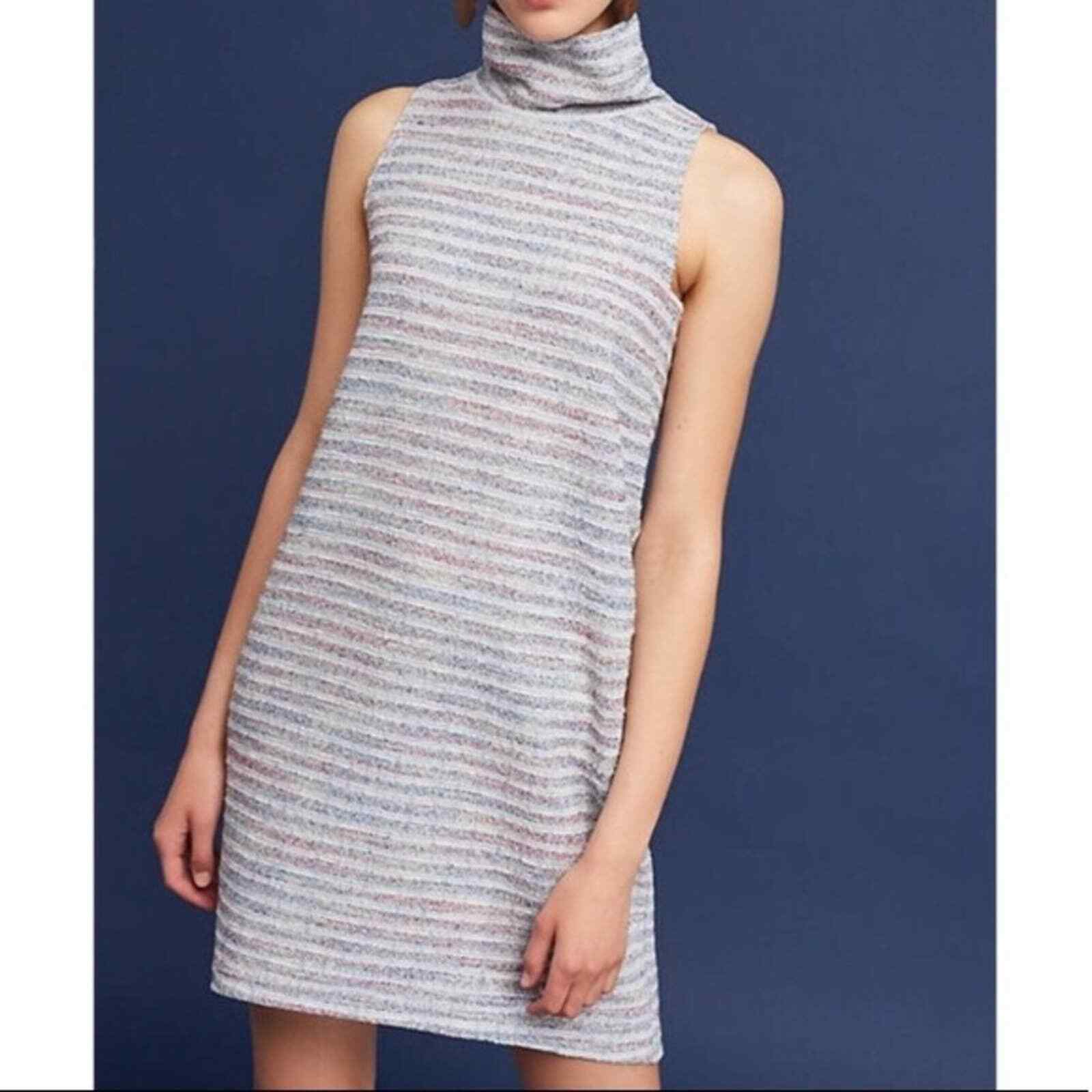 Akemi + Kin Anthropologie Mock Neck Rainbow Striped S… - Gem
