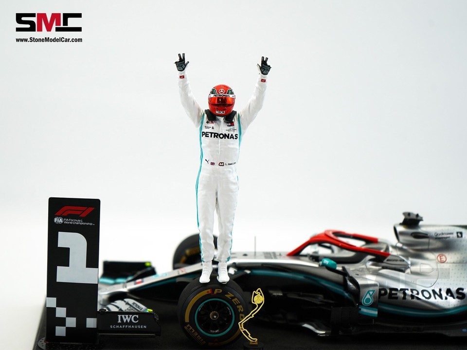 Mercedes AMG F1 W10 #44 Lewis Hamilton Monaco GP 2019 6x WDC 1:18 Spark ...