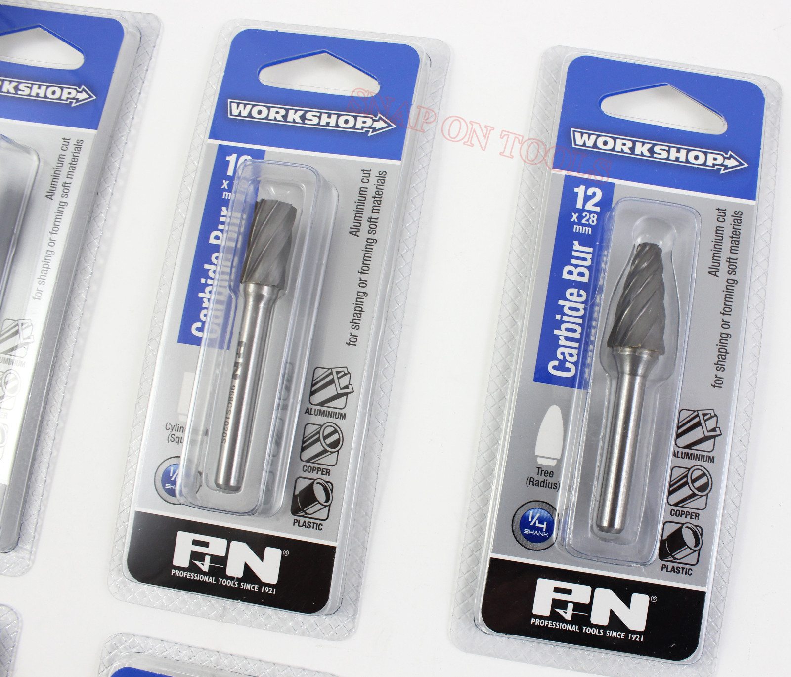 CARBIDE BURR SET Tungsten 1/4" P&N Cutting Grinding bit ALUMINIUM ...
