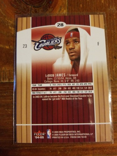 2004-05 Skybox Fresh Ink - LeBron James #28 for sale online | eBay