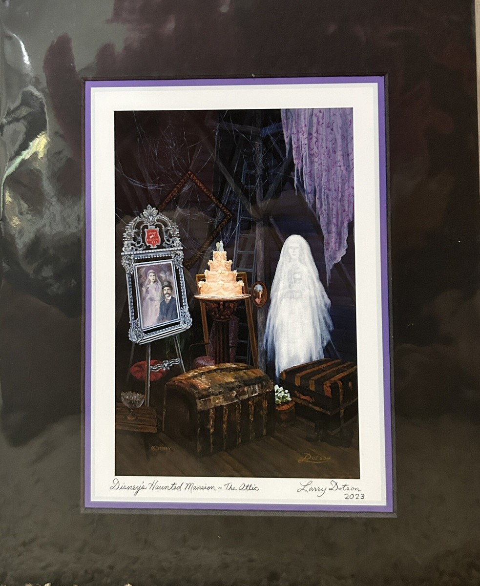 Disney World Haunted Mansion Attic Hatbox Ghost In Haunted Mansion At