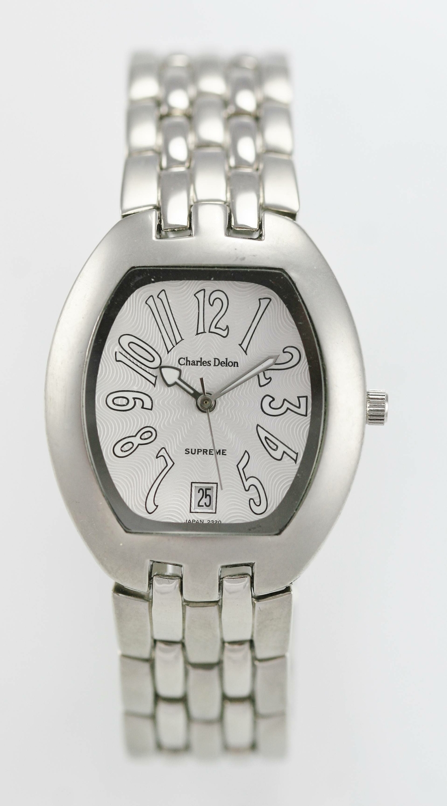 Charles Delon Men Watch Stainless Steel Silver Water Resistant Date ...