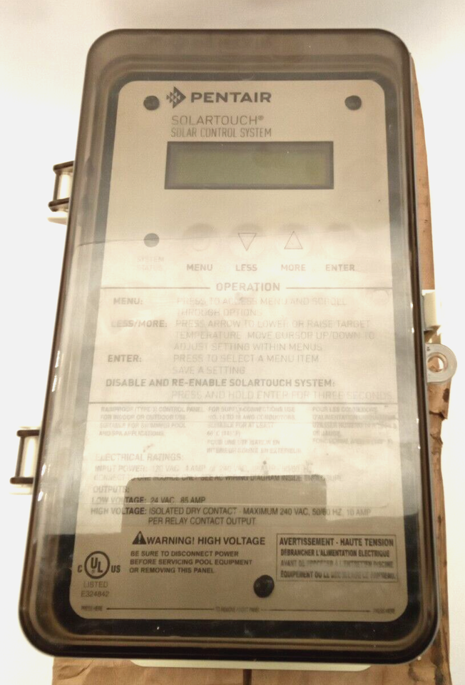 Pentair SolarTouch Solar Control System Model 521590, NEW, MISSING ...