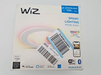 WiZ Color 6-Inch Smart Retrofit Downlight - Pack of 1-2700K- 6500K ...