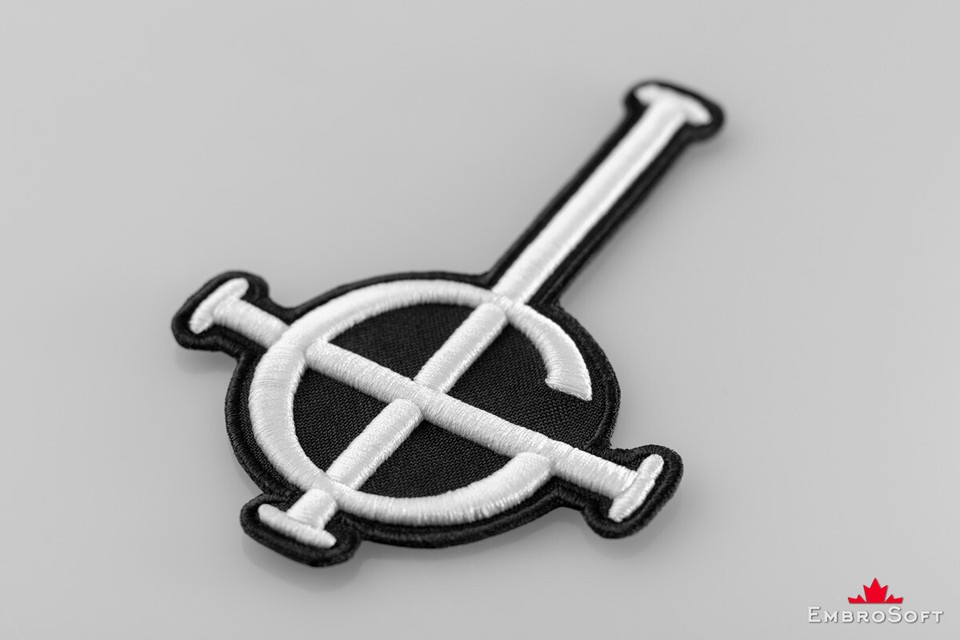 Ghost BC 3D PUFF Grucifix Cross Symbol Embroidered Patch Iron On SIZE ...
