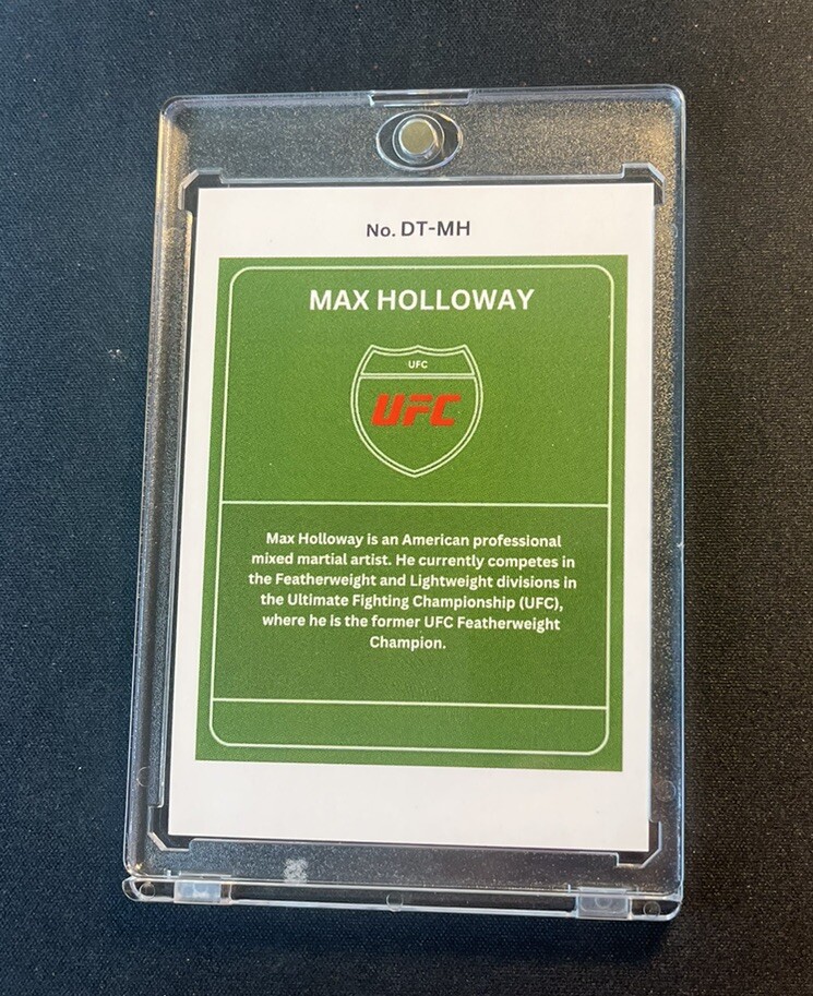 Max Holloway Custom Downtown Style Art Card UFC | eBay